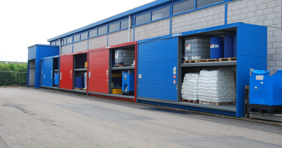 Basis IBC-pallet opslagcontainers - schuifdeuren | CGK Group