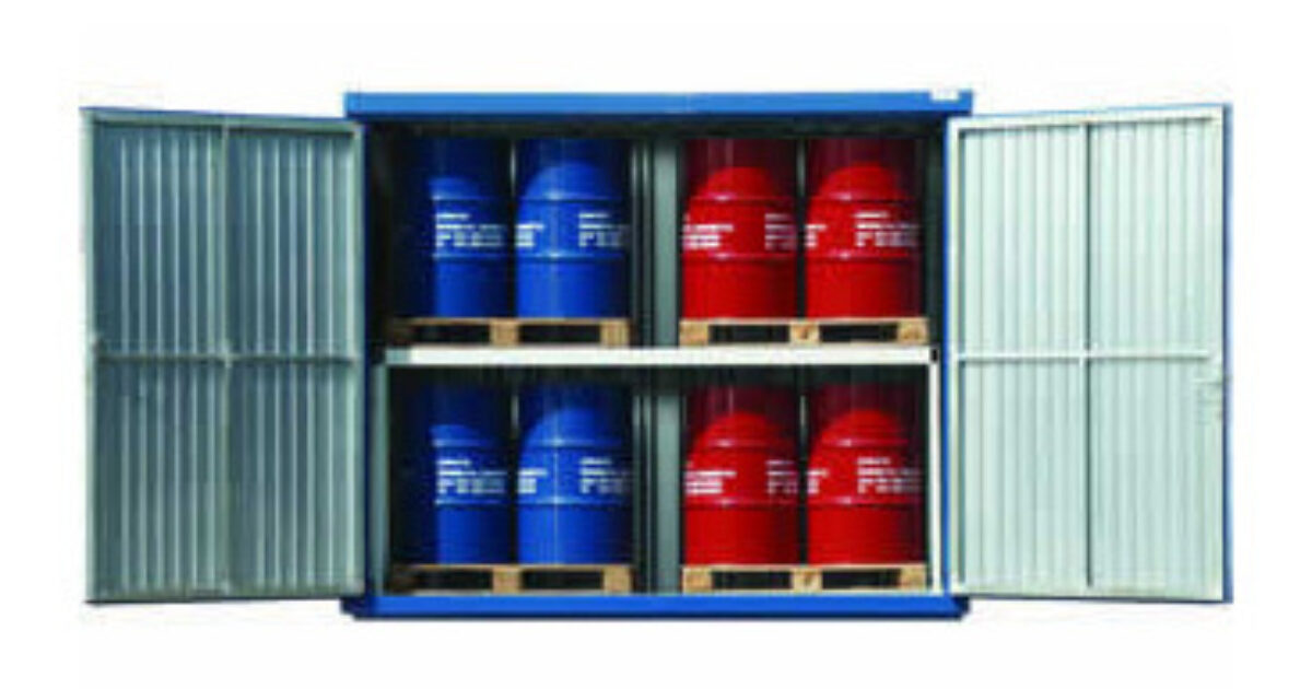 CGK Group | Conteneur de stockage de base à palettes IBC (portes à…