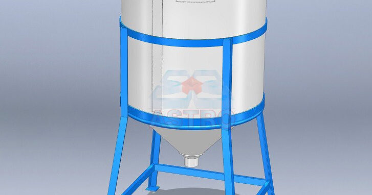 CGK Group | Open ronde tank met conische bodem - 190 l