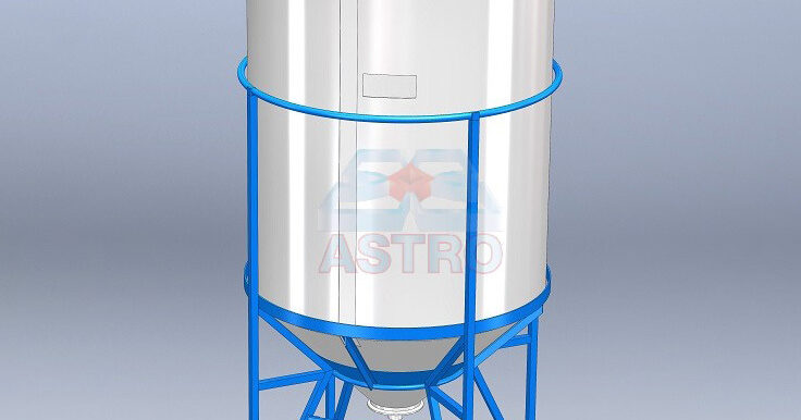 CGK Group | Open ronde tank met conische bodem - 1900 l - H 2535 mm