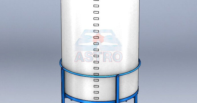 Open round tank with conical bottom - 10000 l - H 4100 mm | CGK Group