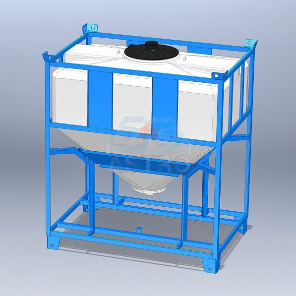 Closed rectangular tank with conical bottom - 510 l | CGK Group