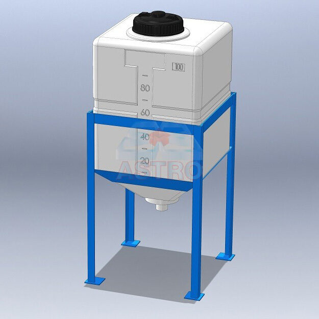 Closed rectangular tank with conical bottom - 115 l | CGK Group