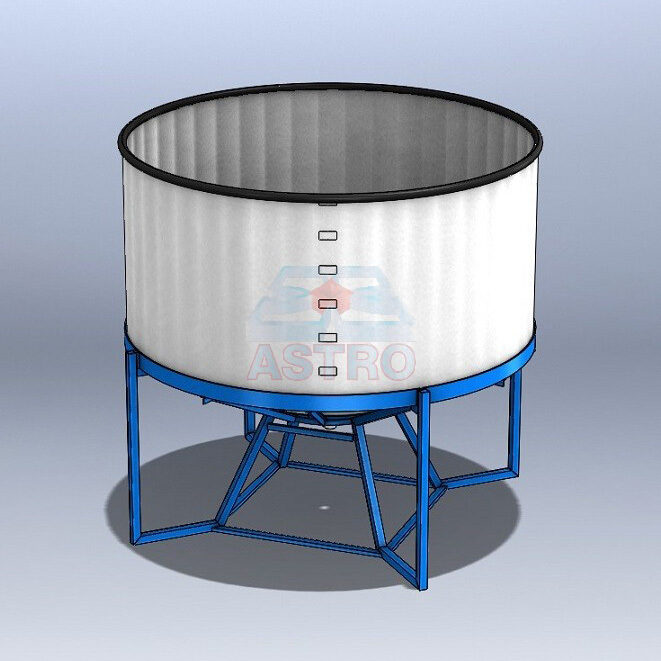 Open round tank with conical bottom - 3500 l | CGK Group