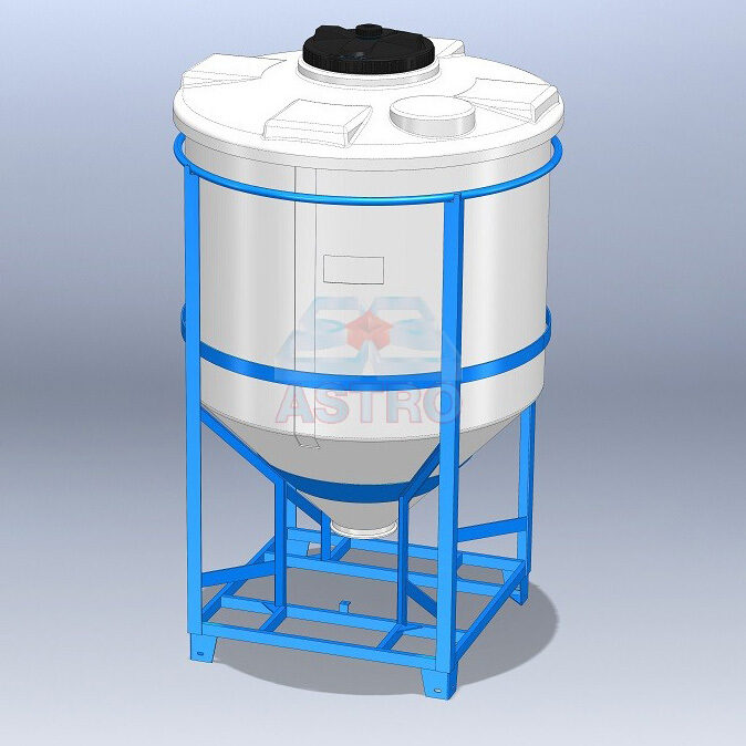 Closed round tank with conical bottom - 1280 l | CGK Group