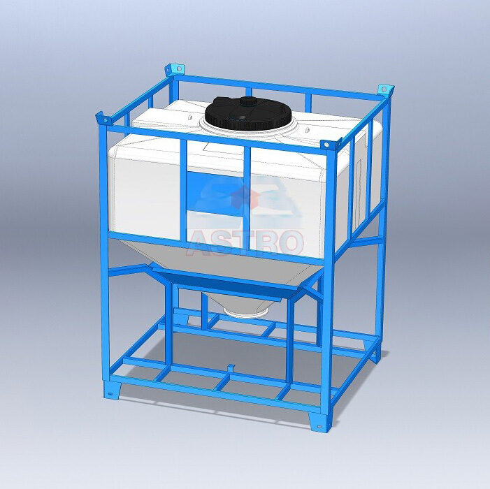 Closed rectangular tank with conical bottom - 700 l | CGK Group