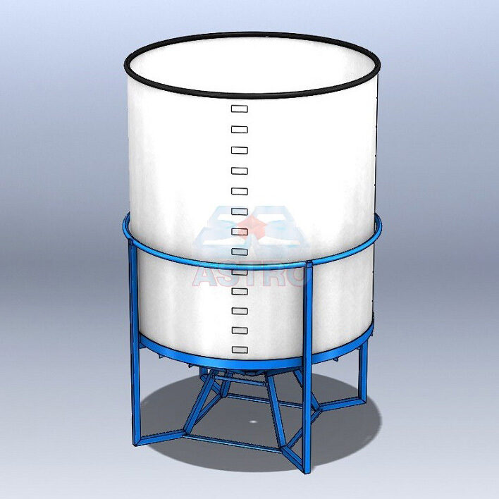 CGK Group | Open ronde tank met conische bodem - 7100 l