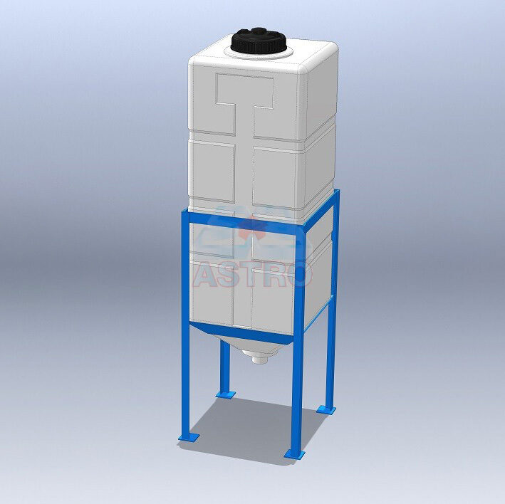 Closed rectangular tank with conical bottom - 170 l | CGK Group