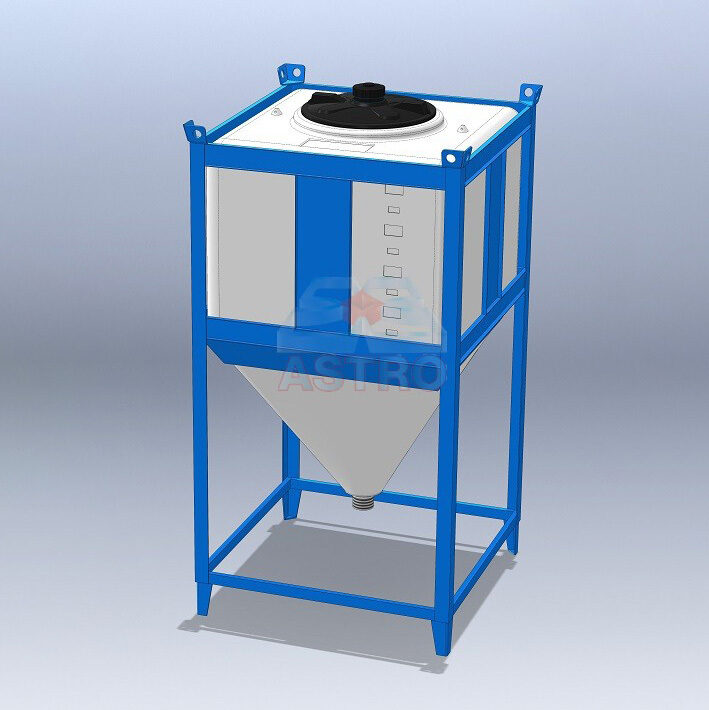 Closed rectangular tank with conical bottom - 330 l | CGK Group