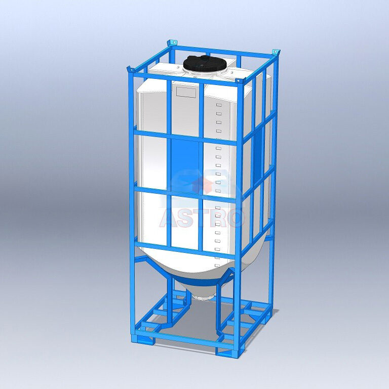 Closed rectangular tank with conical bottom - 2400 l | CGK Group