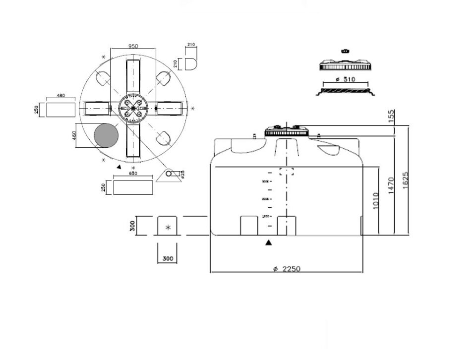 Single-walled storage tank - 2250x1625mm (Ø x H), 4950l | CGK Group
